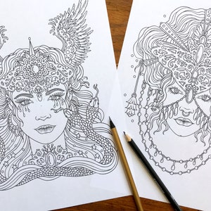 PDF Coloring Pages, Ritual, Set of 2 Pages - Etsy