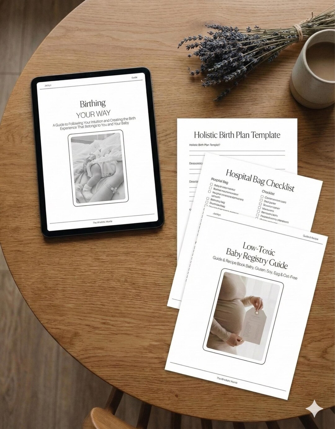 Holistic Birth Plan Bundle | Hospital Bag Checklist (digital Download ...