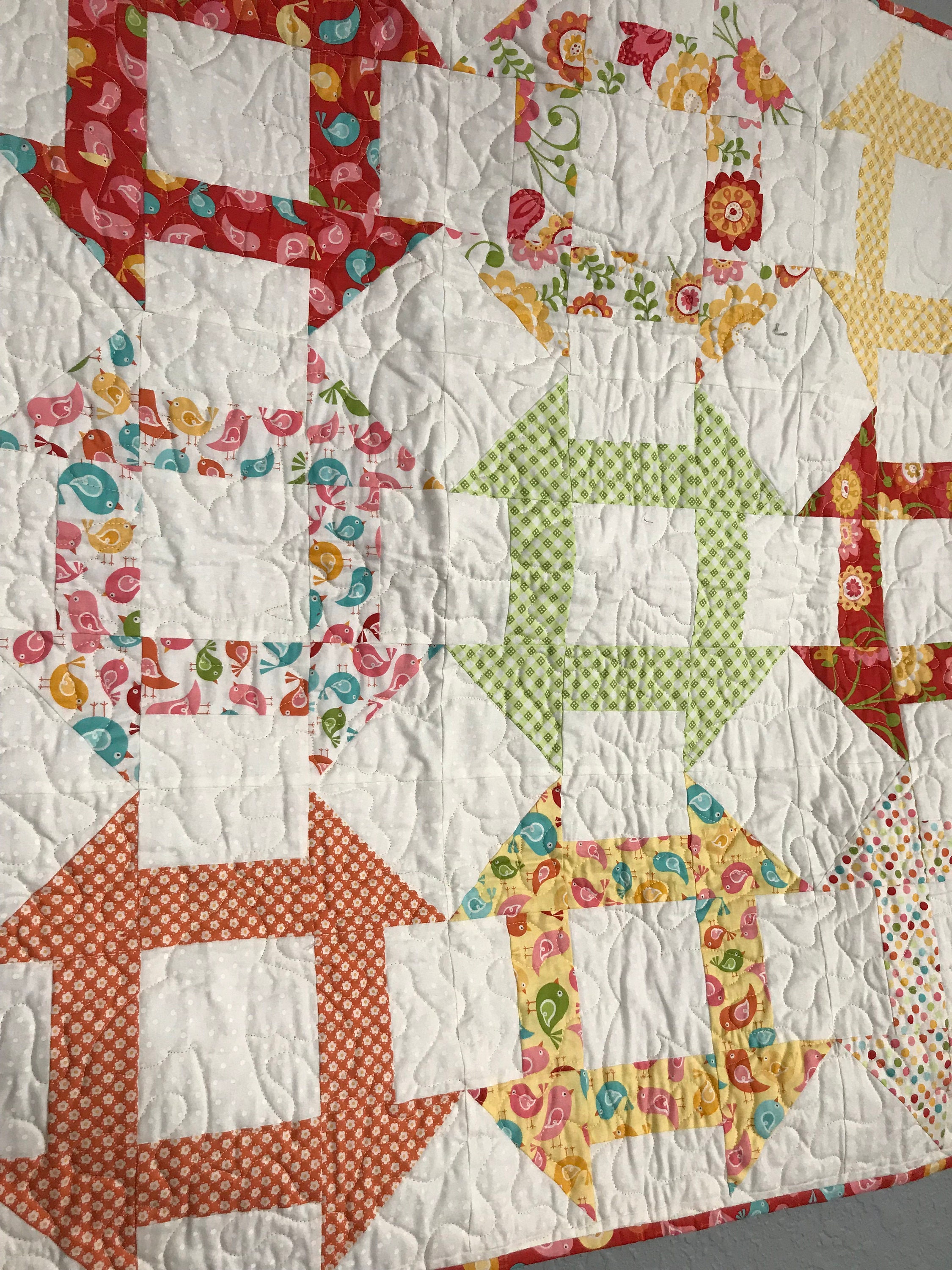Baby Quilt Handmade Child Bright Riley Blake Hello Sunshine - Etsy