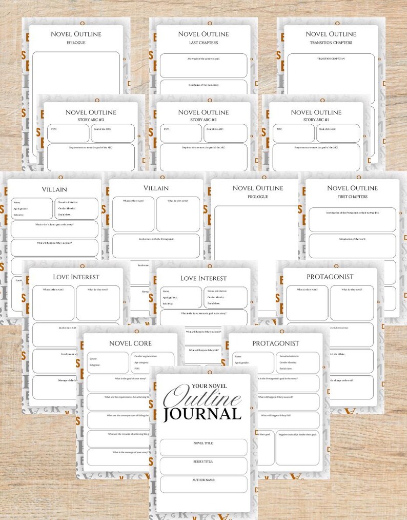 Printable Novel Outline Template (16 Pages) - Etsy