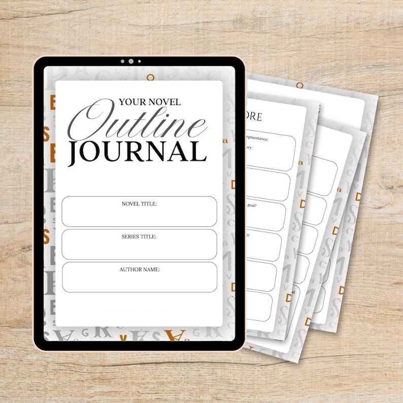 Your Novel Outline Journal (printable PDF Template) - Etsy