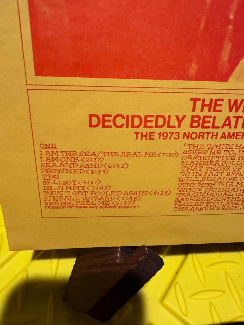 The Who – Decidedly Belated Response Lp Unofficial Bootleg Live 1973 NM ...