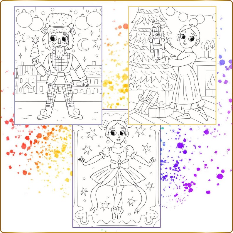 Sugarplum Dreams Vol 1: 15 Nutcracker and Ballerina Coloring Pages for ...