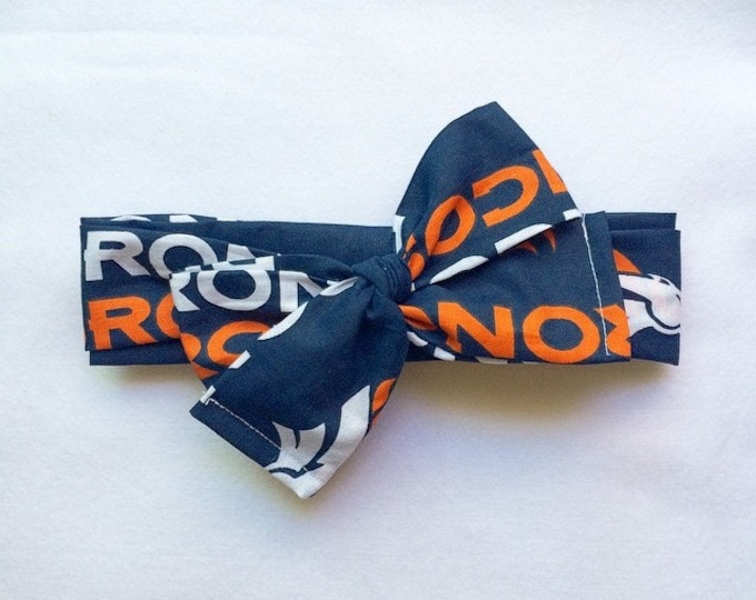 Denver Broncos Head Wrap // Retro //headbands // Head Wrap // Headwrap ...