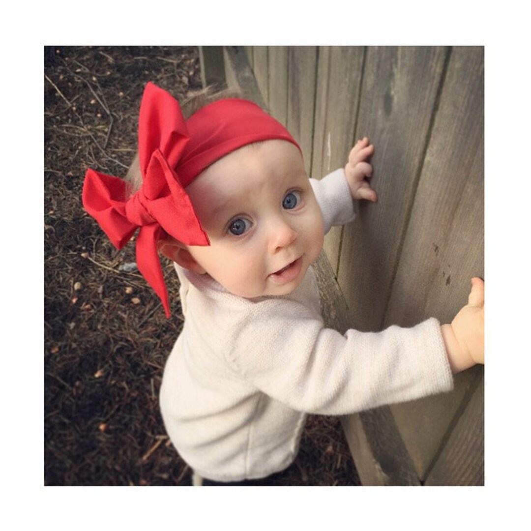 Solid Red Head Wrap // Vintage // Retro // Soft // Headbands // Head ...