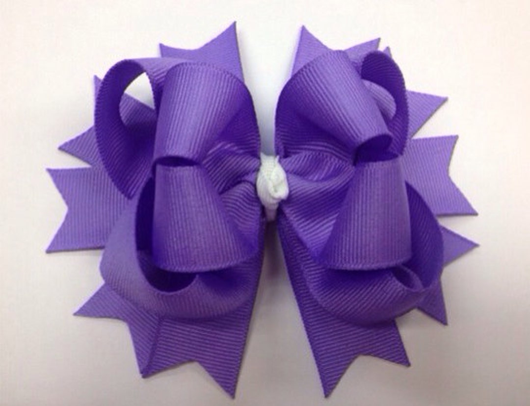 Lilac Hair Bow With Spikes - Etsy