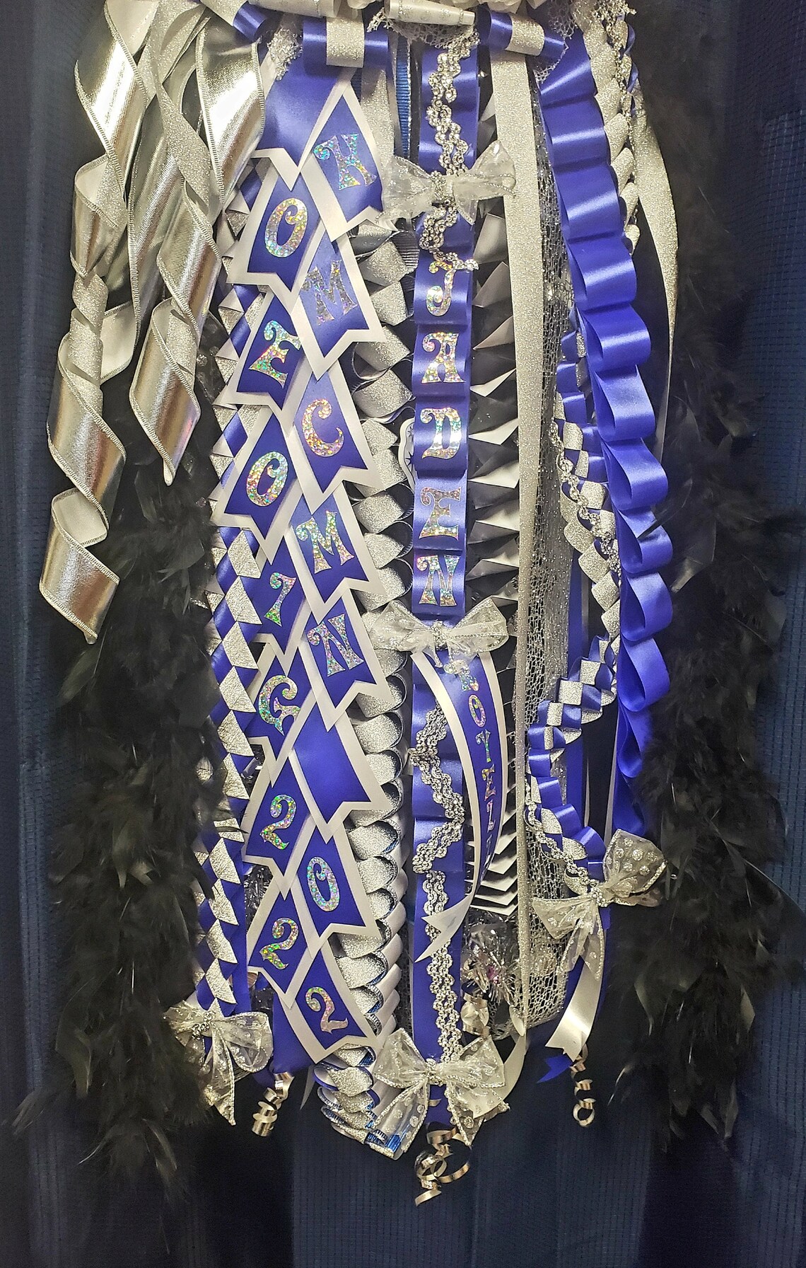 Royal Blue Double Homecoming Mum / Custom Made Double Homecoming Mum ...