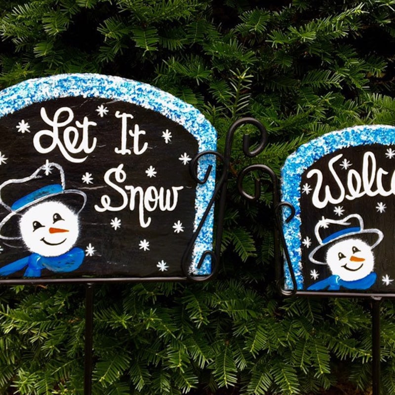 Hand Painted Garden Plaques - Etsy