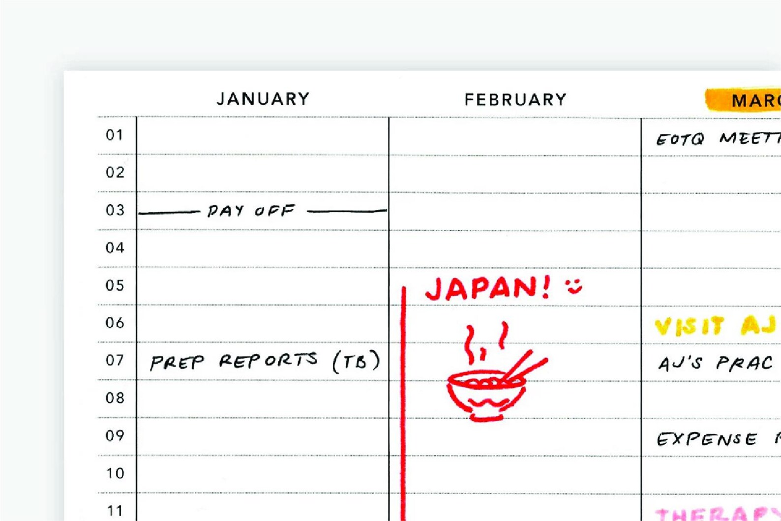 Yearly Planner Printable, 12 Month Overview, A4/letter (PDF) - Etsy