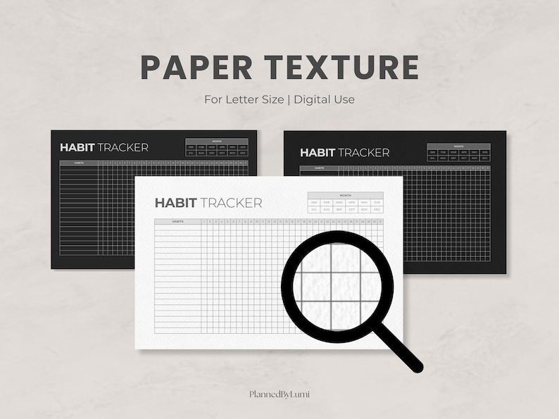 Monthly Habit Tracker Printable, Digital Goal Tracker, Habit Planner ...