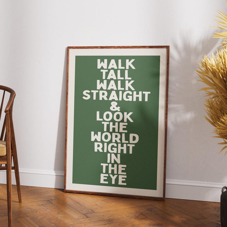 Typography Wall Art Print – Bold Quote, Minimalist Design, Dark Humour ...