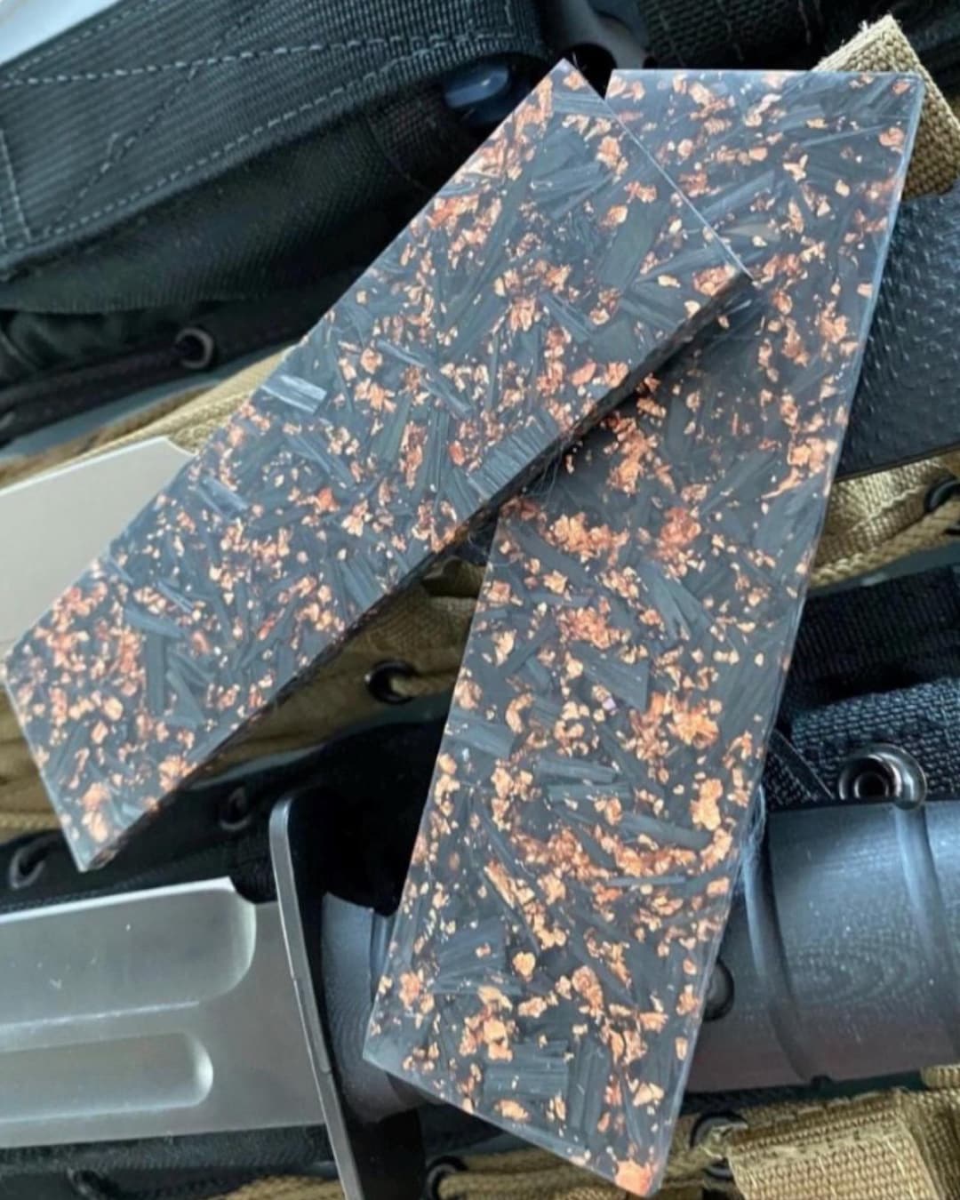 Carbon Fiber Copper Flake Scales, DIY Handle Material (2x Scales - Etsy