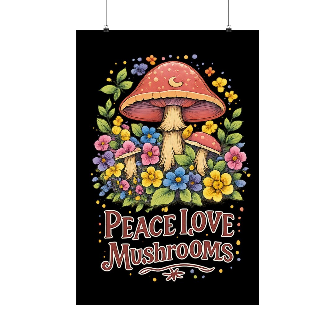 Big Posters 36 X 24 Inch, Mushrooms, Peace and Love - Etsy