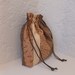 Draw String Tote Bag Brown School Bag Cosmetic Bagl Craft Work Bag FREE ...