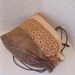 Draw String Tote Bag Brown School Bag Cosmetic Bagl Craft Work Bag FREE ...