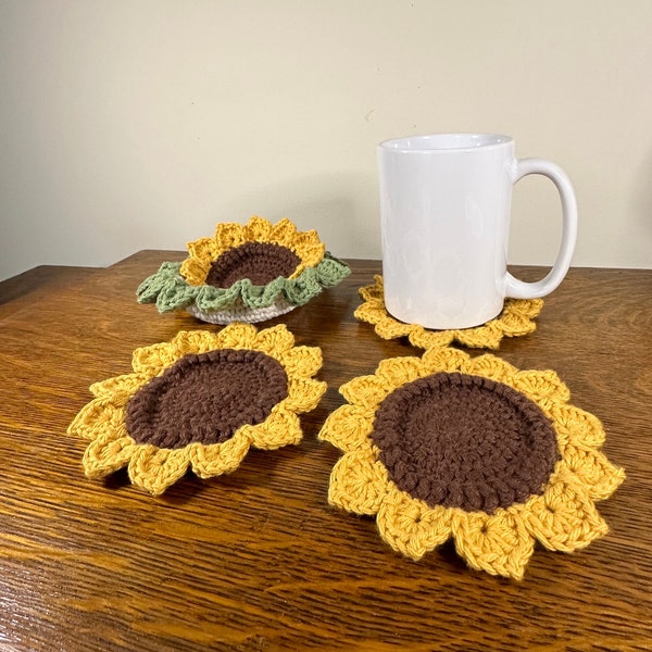 Sunflower Coasters - Etsy
