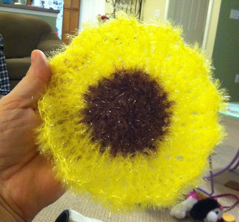 Kitchen Scrubbies, Pot Scrubber, Sunflower Scrubber, Flower Susemi ...