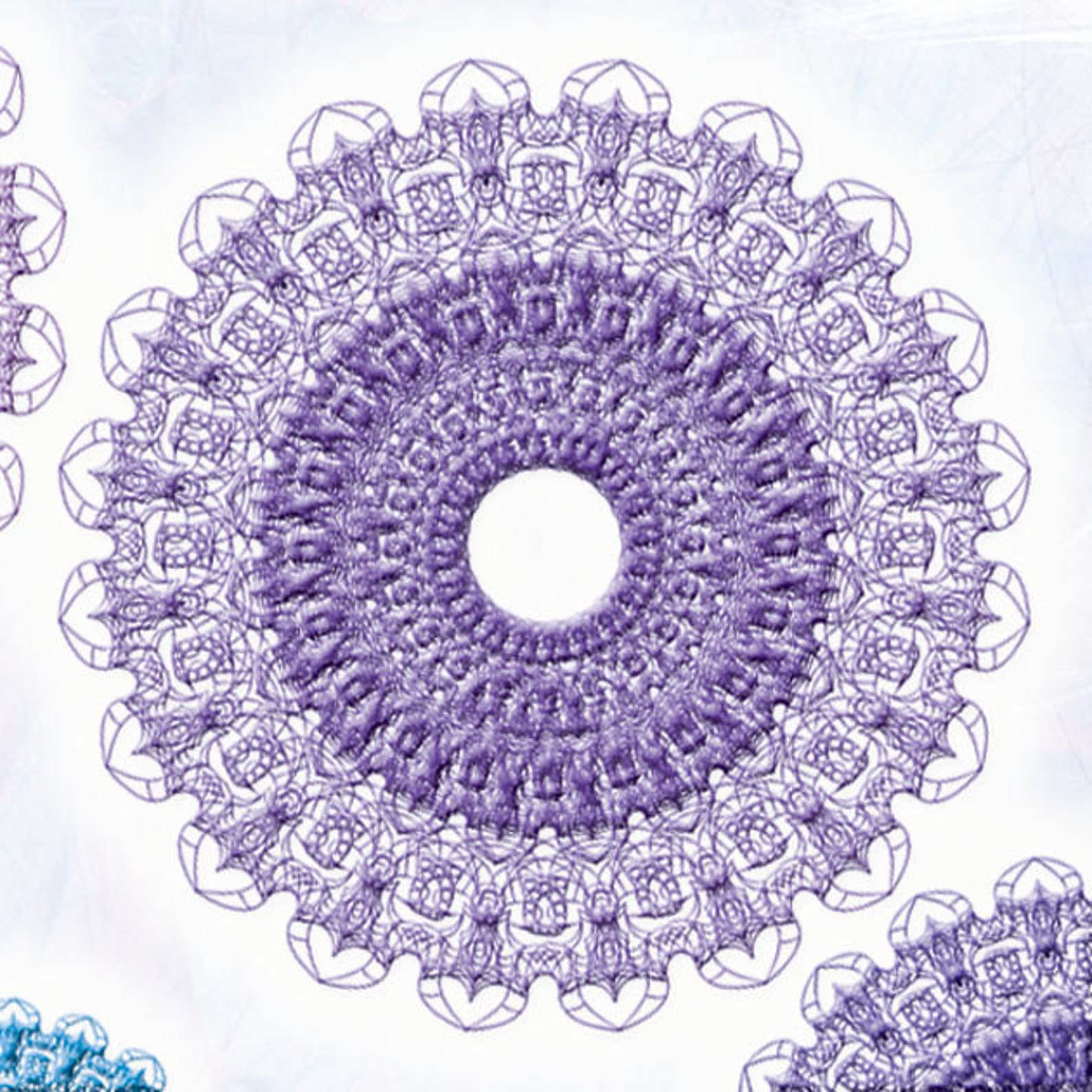 Infinity Spiral, Geometric Spiral Design, Pink Purple Blue Art ...