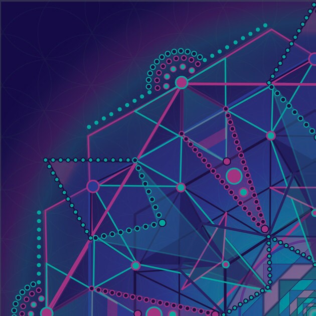 Introspection Mandala, Turquoise and Purple, Geometric Design, Mandala ...