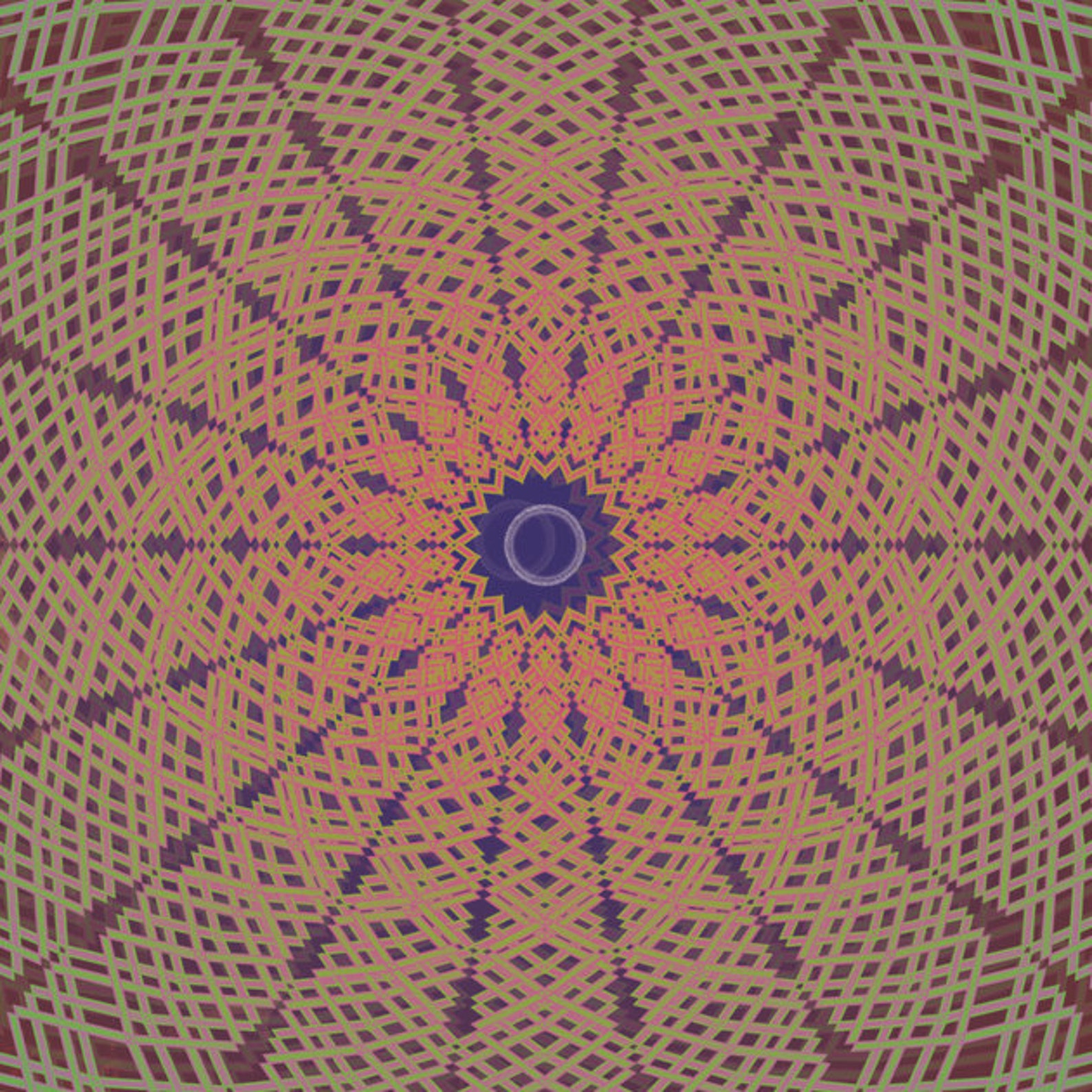 Sound Mandala, Geometric Art, Starburst, Orange and Purple, Energy Art ...