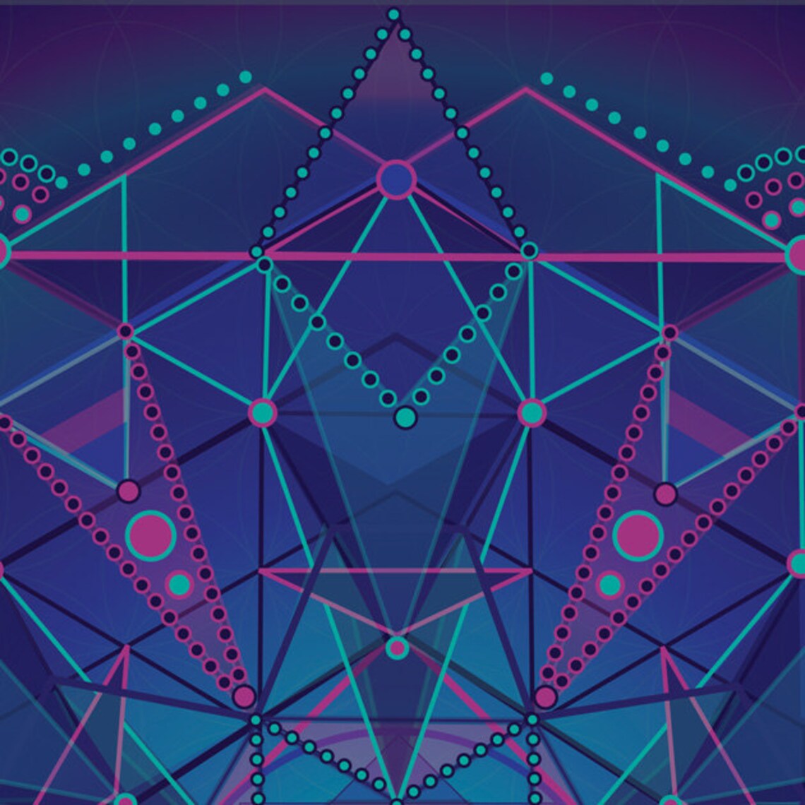 Introspection Mandala, Turquoise and Purple, Geometric Design, Mandala ...