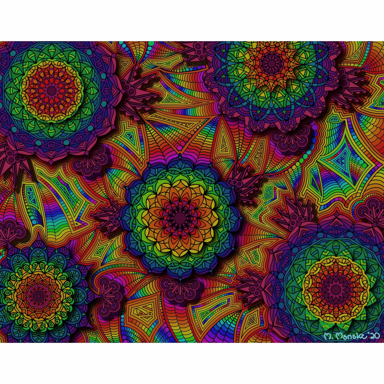 Rainbow Kaleidoscope Shapes - Etsy