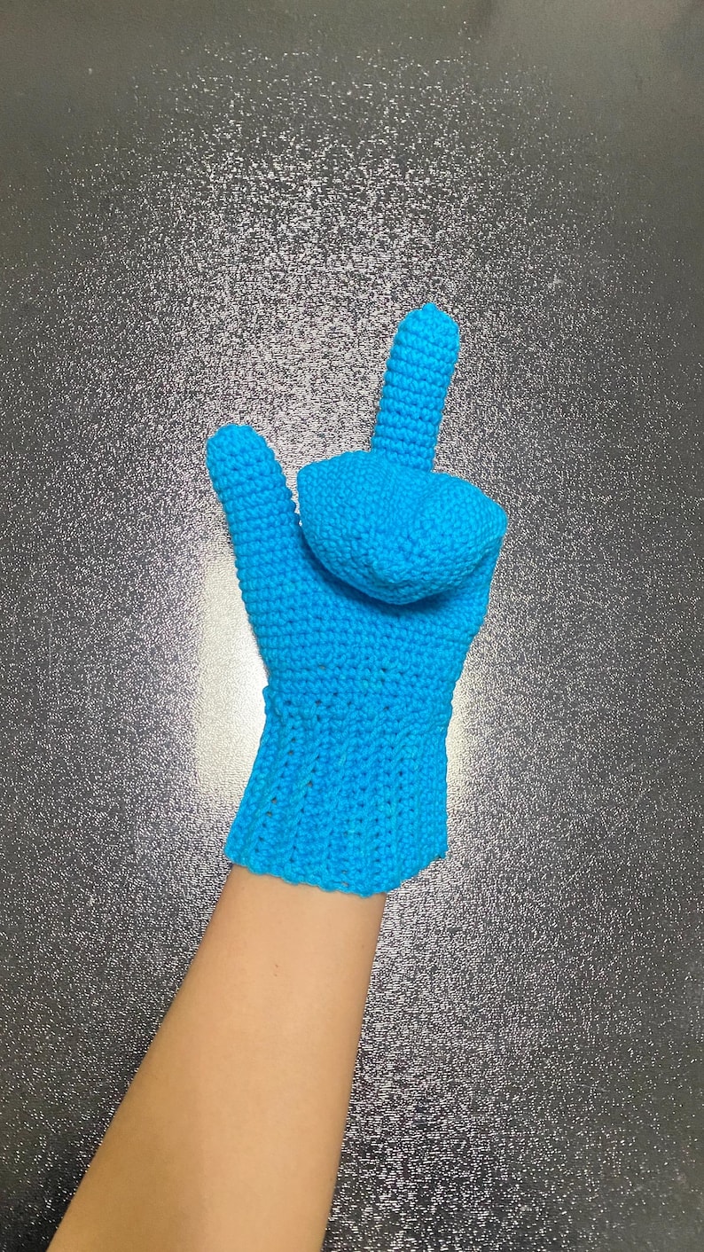 FU Mittens Crochet Pattern, Funny Middle Finger Gloves PDF - Etsy