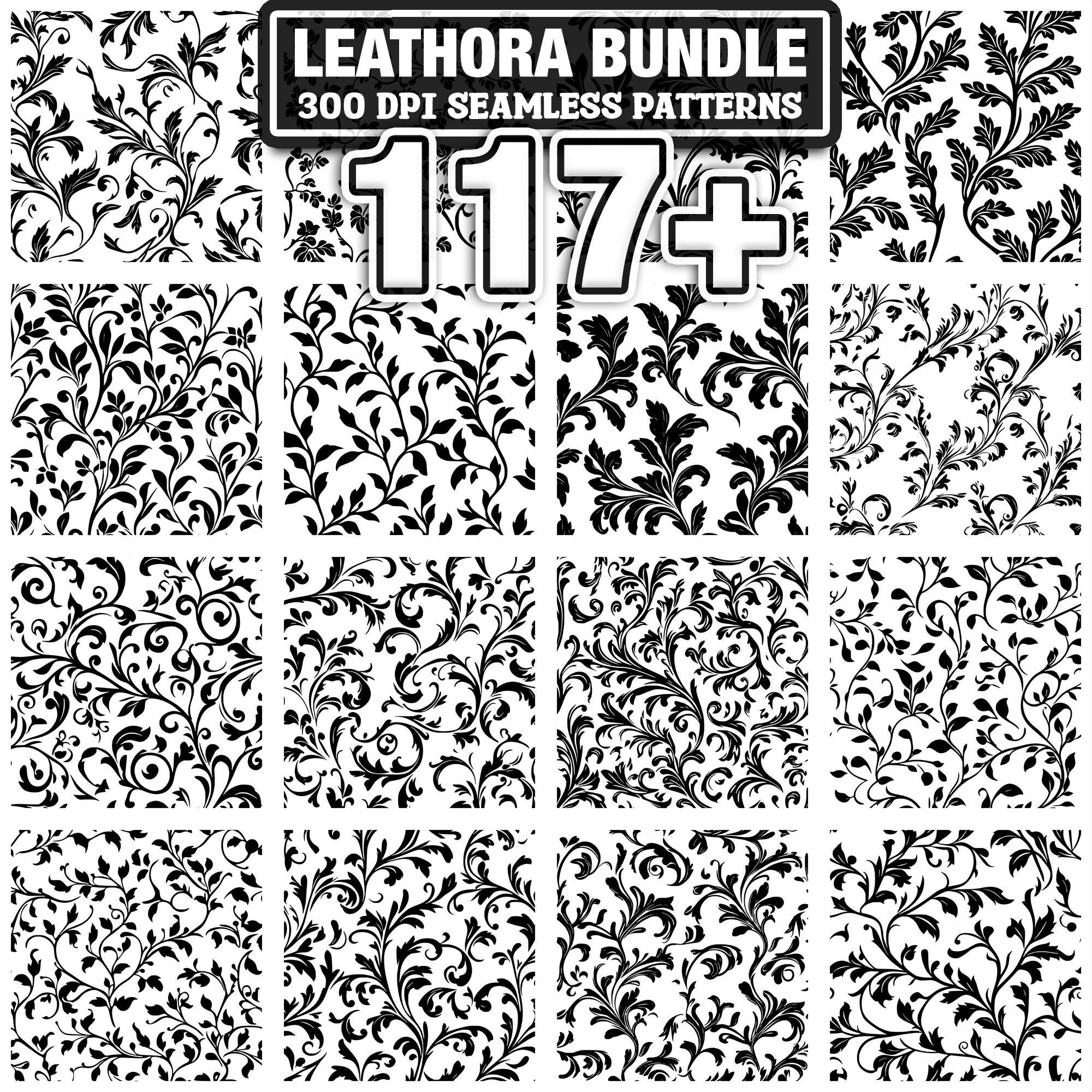 Carved Vine Leather Design Bundle, Leathora Images (digital Download ...