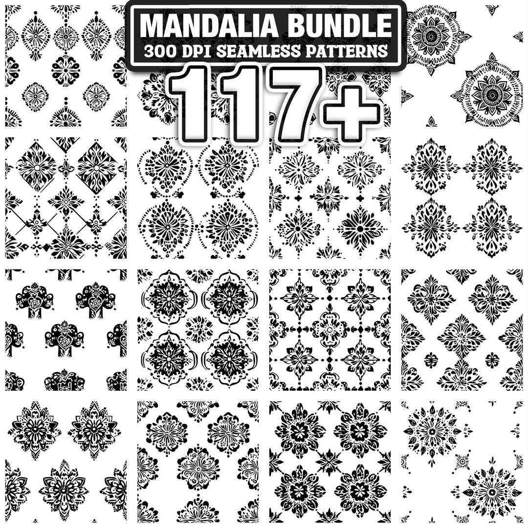 117+ Mandalia (rangoli Images) Svg, Png, Dxf, Eps Designs Bundle ...