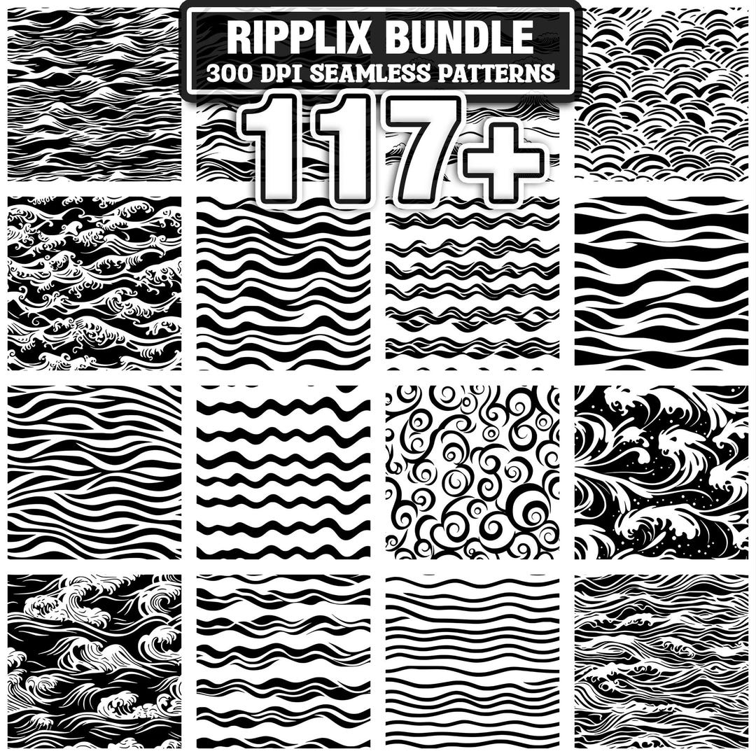 117+ Waves Svg, Png, Dxf, Eps Designs Bundle | Instant Digital Download ...
