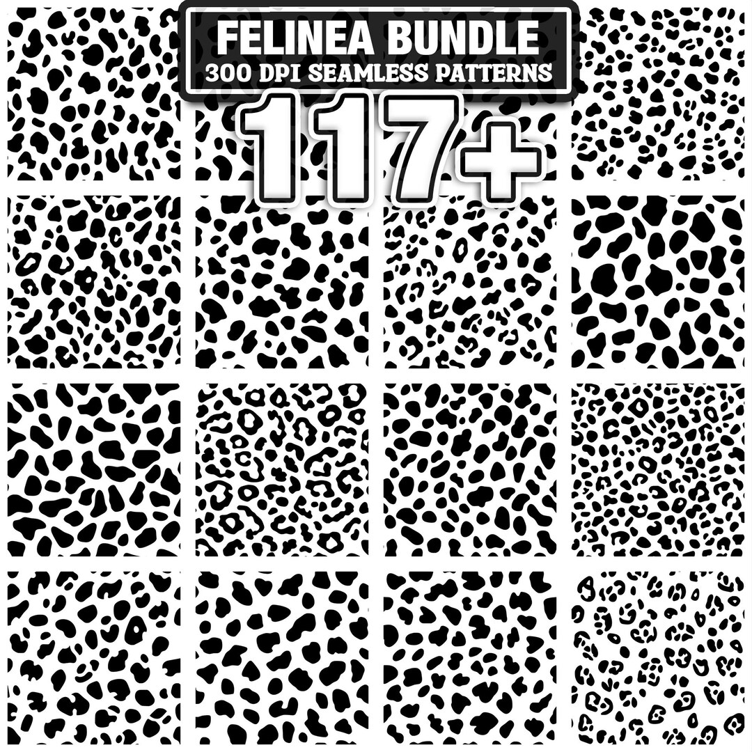 117+ Felina (leopard Skin Patterns) Svg, Png, Dxf, Eps Designs Bundle ...