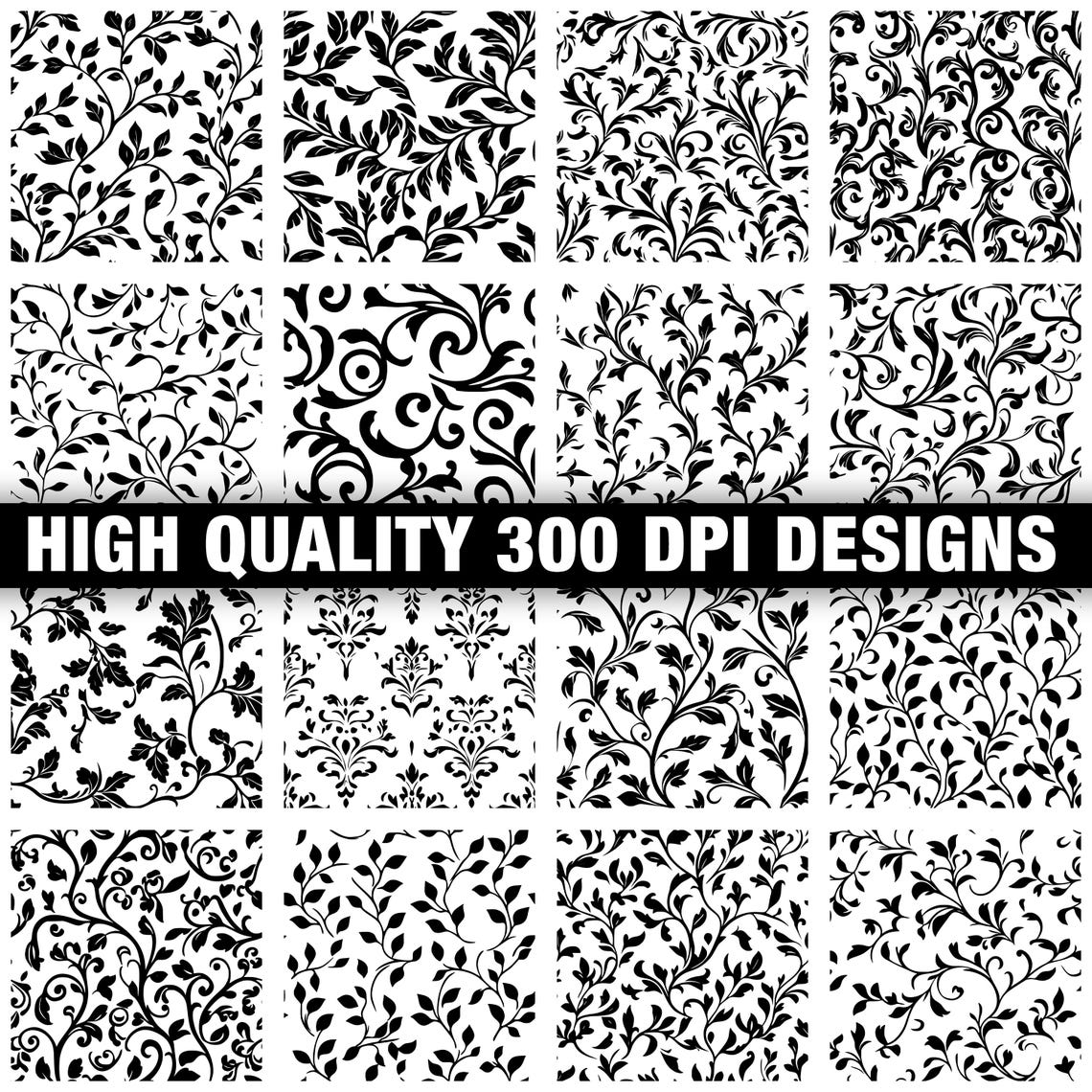 Carved Vine Leather Design Bundle, Leathora Images (digital Download ...