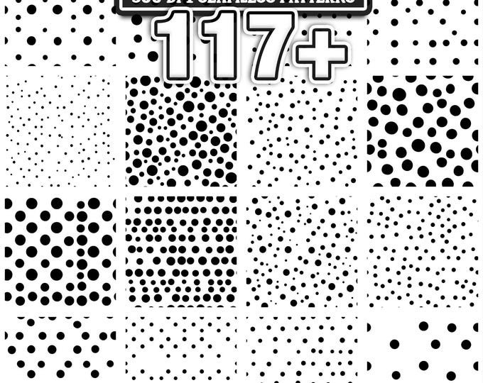 Polka Dot Shapes SVG Cutting and Clipart Digital Download, Polka Heart ...