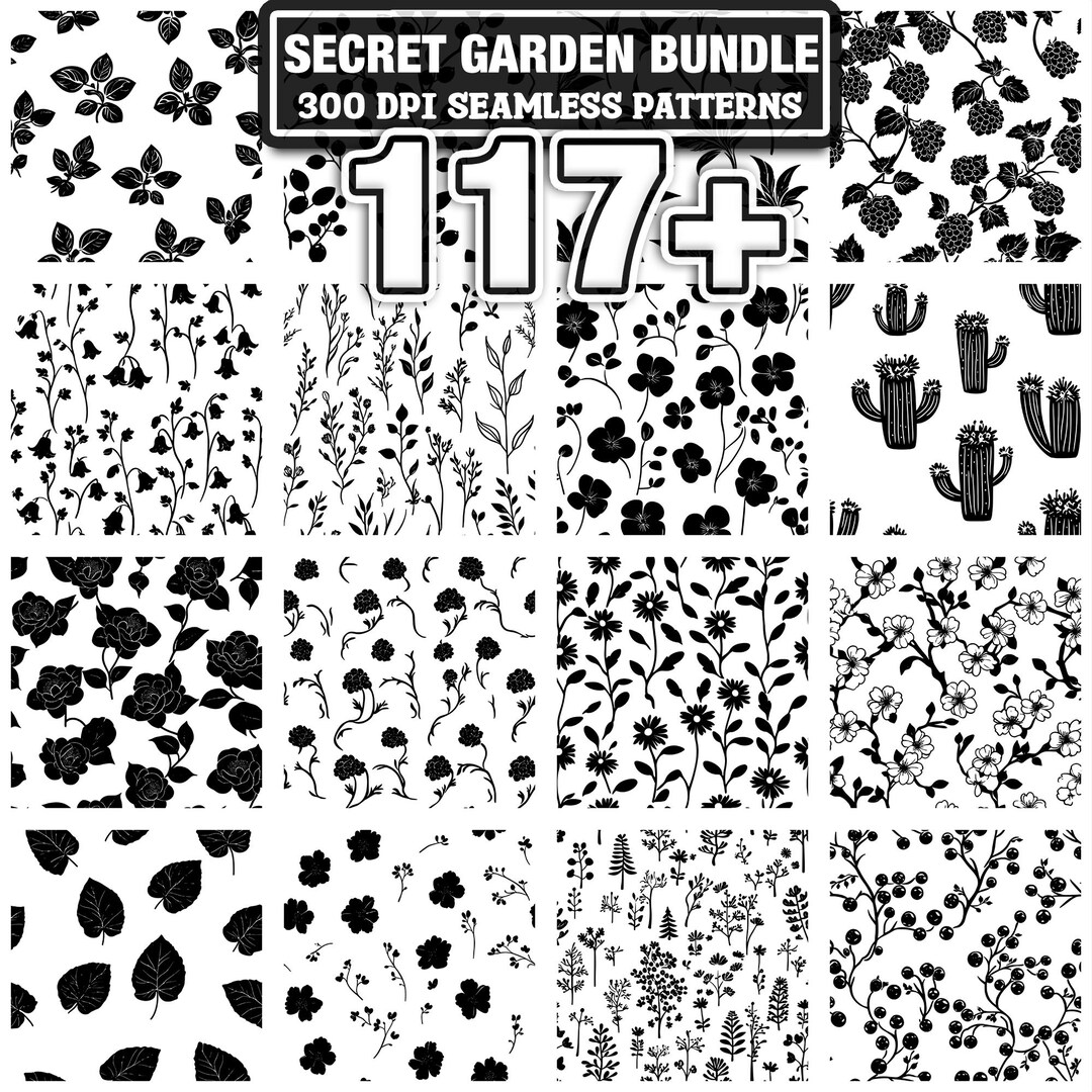117+ Secret Garden Svg, Png, Dxf, Eps Designs Bundle | Instant Digital ...