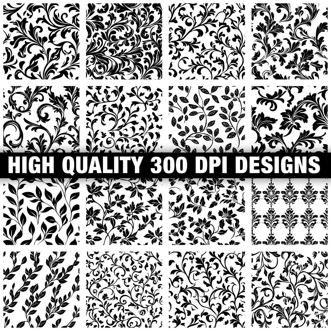 Carved Vine Leather Design Bundle, Leathora Images (digital Download ...