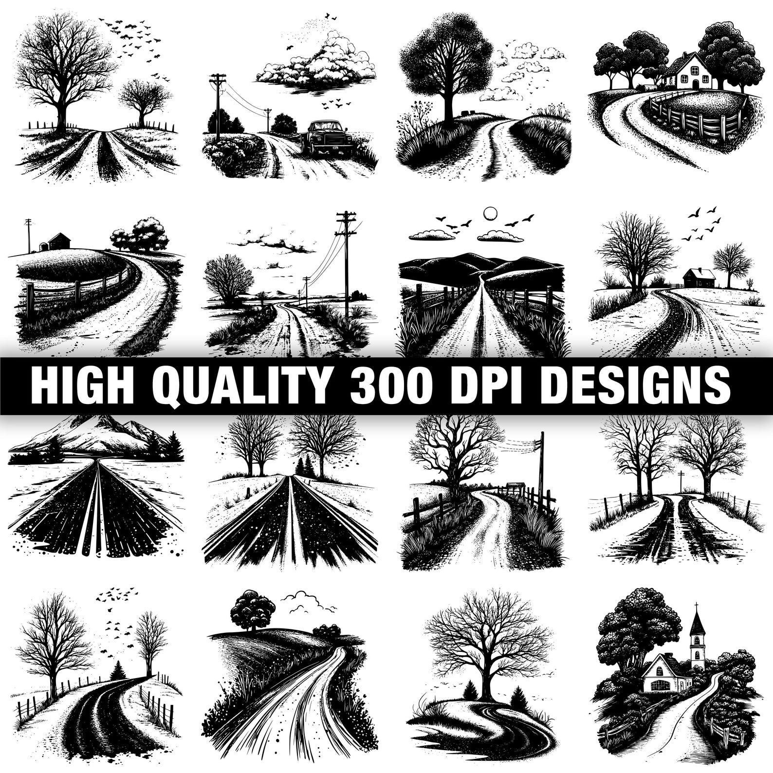 117+ Country Roads Svg, Png, Dxf, Eps Designs Bundle | Instant Digital ...