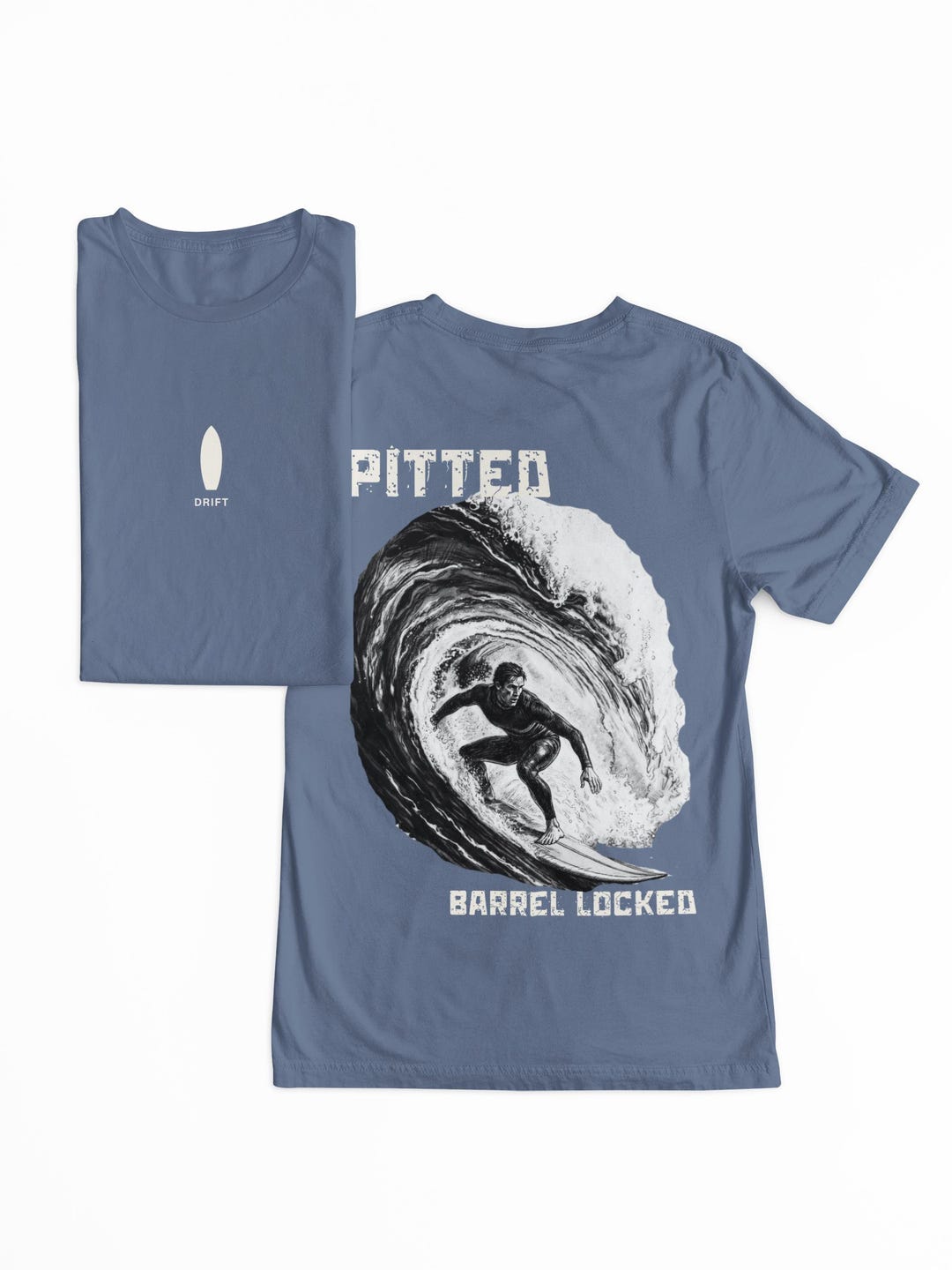 DRIFT | Pitted | Barrel Locked | Heavyweight Graphic Tee | Vintage Blue ...