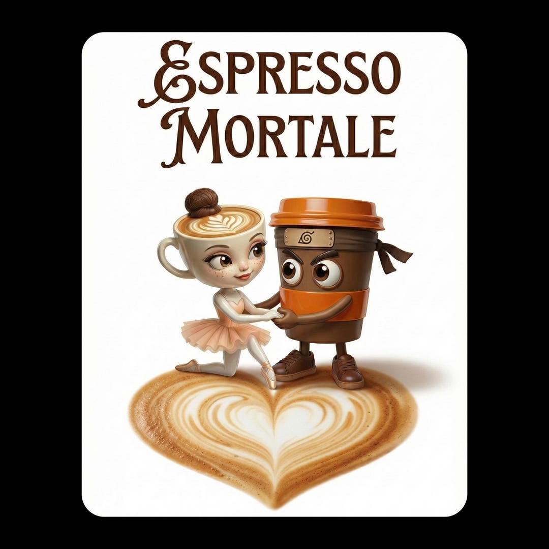 Espresso Mortale Couple | Italian Brainrot Meme Clipart | Ballerina ...