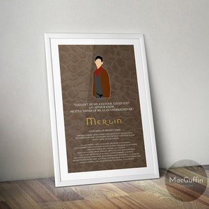 Merlin Poster - Choose From 2 Characters (made to Order) - Etsy