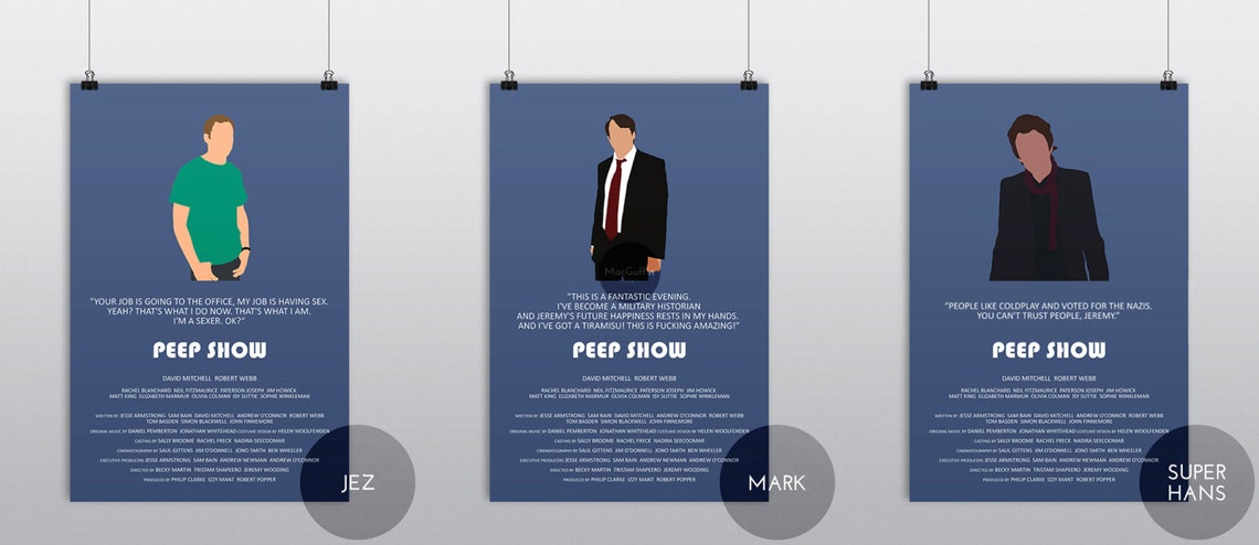 Peep Show Poster Choose From 3 Characters made to Order - Etsy