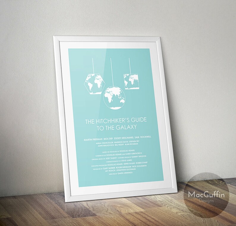 The Hitchhiker's Guide to the Galaxy poster Made to | Etsy