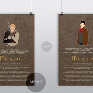 Merlin Poster - Choose From 2 Characters (made to Order) - Etsy