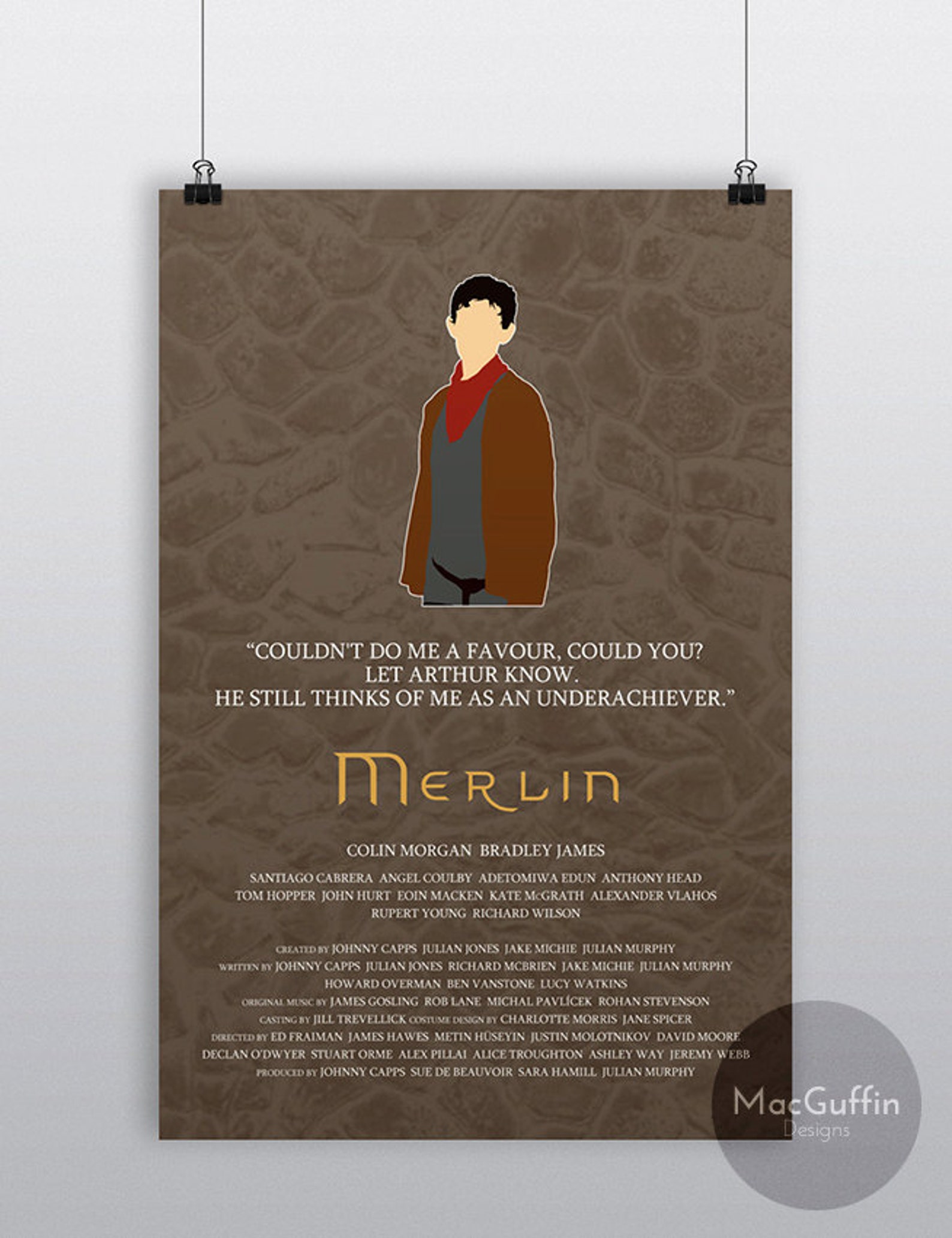 Merlin Poster Choose From 2 Characters made to Order - Etsy