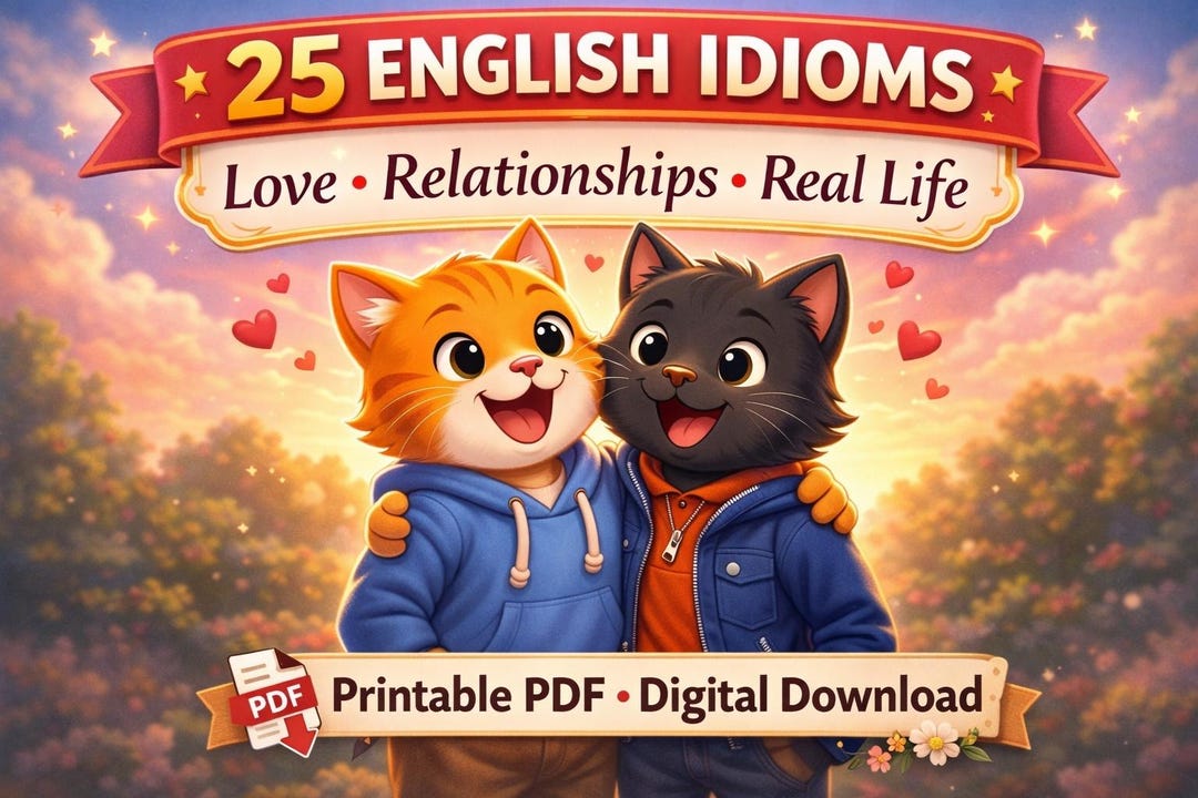 25 English Idioms About Love & Relationships | ESL Printable PDF | Real ...