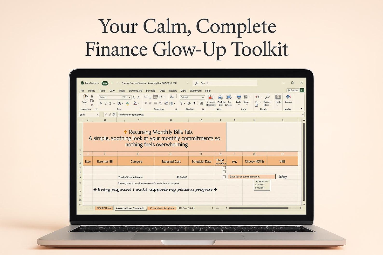 Recurring Bills Tracker | Monthly Budget Excel Template - Etsy