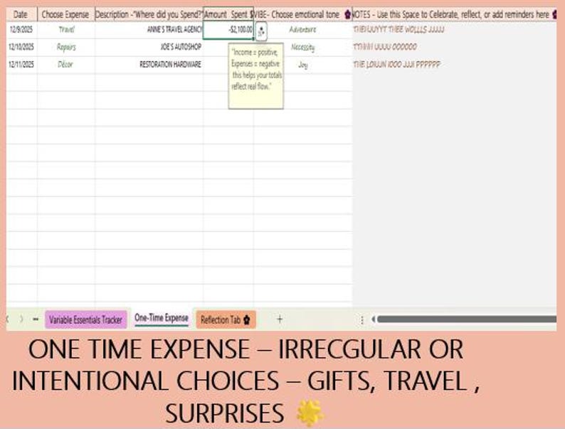 Excel Budget Template Income Tracker, Essentials, One‑time Expense ...