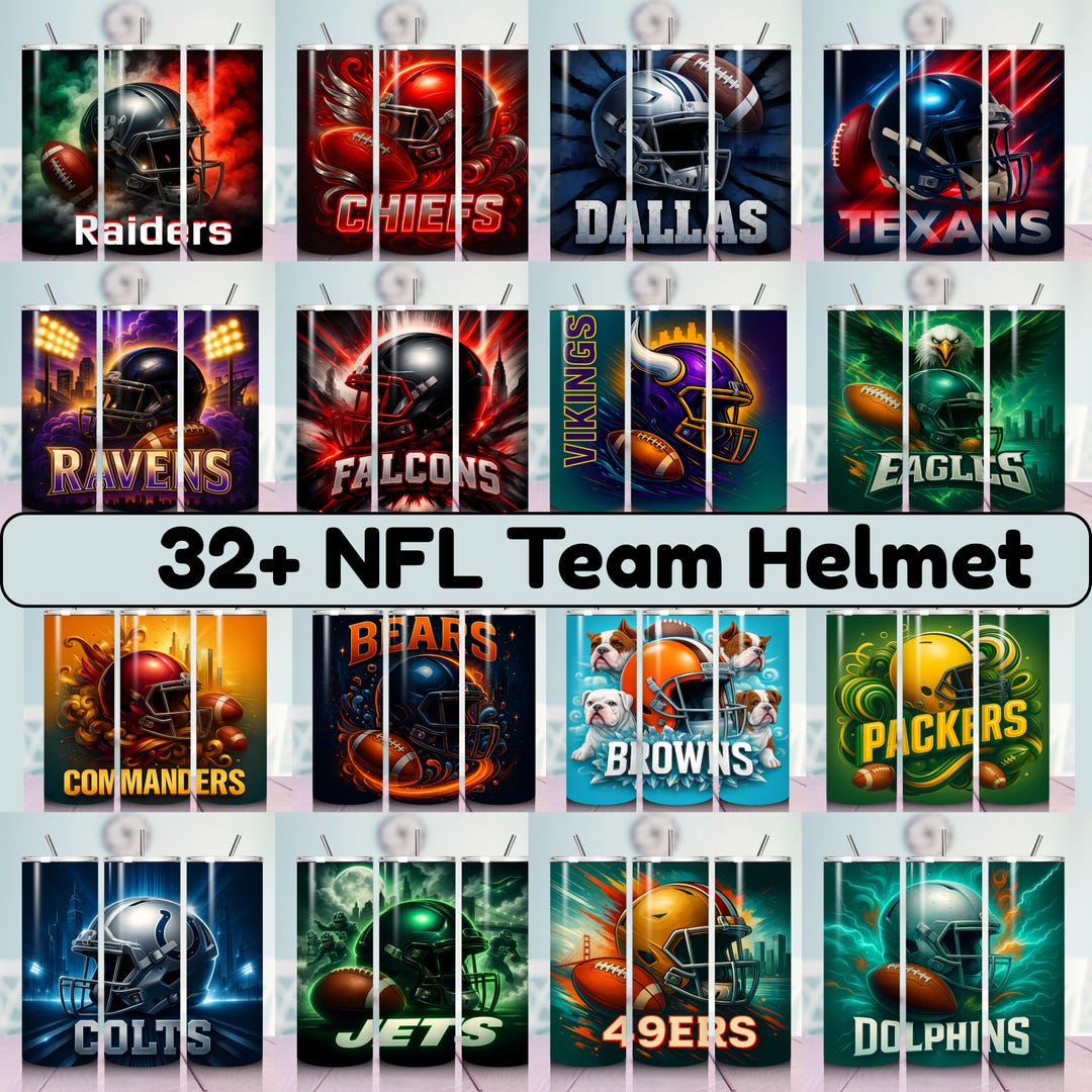 Football Helmet Tumbler Wrap Bundle | American Football Style PNG ...
