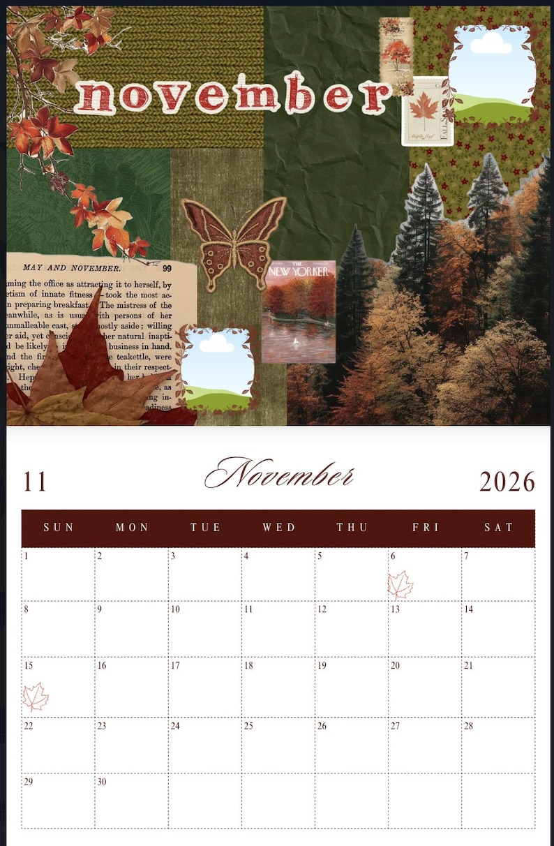 2026 Custom Calendar Template - DIY Canva Design (digital Download ...