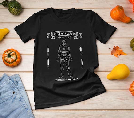 Human Butcher Chart Horror Dark Academia Shirt | Etsy