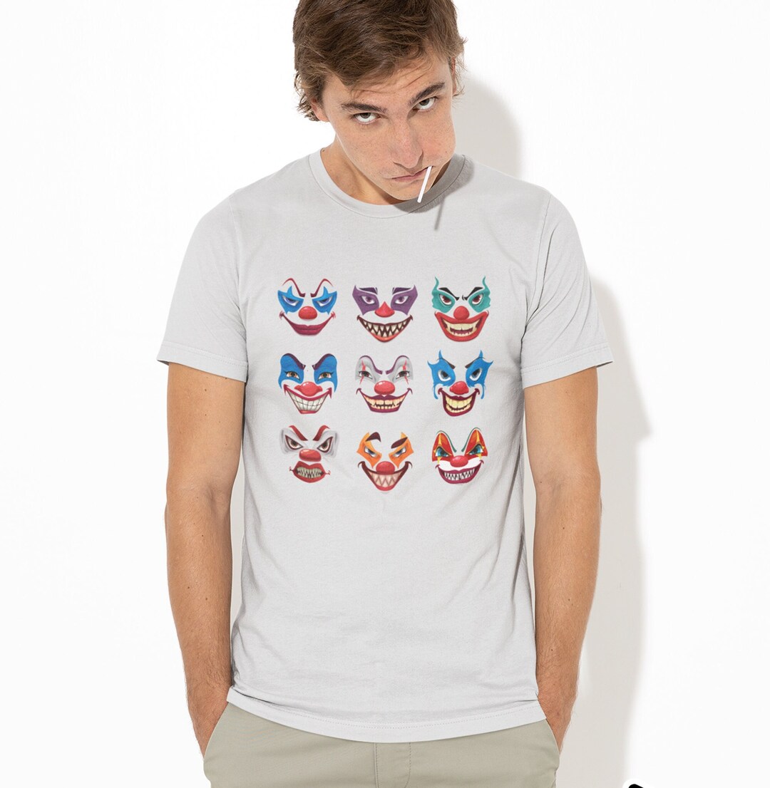Scary Clown Faces Weirdcore Clowncore Clothing Outfit Unisex Tshirt - Etsy